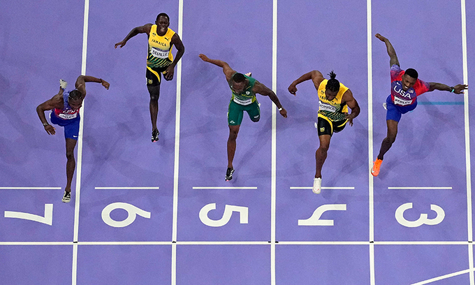 [파리 Scene] ‘0.005초’ 찰나가 빚은 금빛질주… 美 라일스, 남 100m 우승 - 세계일보